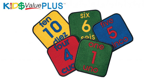 #11620 Bilingual Number Squares, Set of 10 - Factory Select