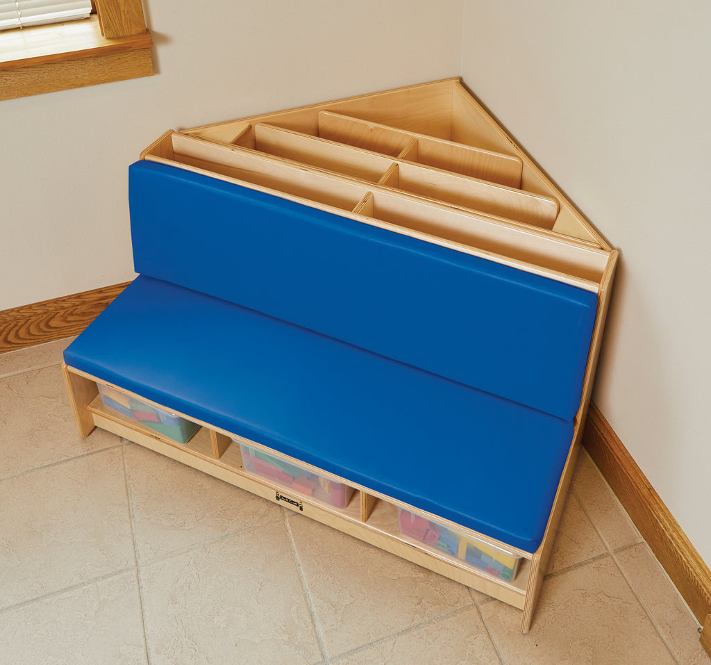 #1332 Jonti-Craft® Corner Literacy Nook - Blue - Factory Select