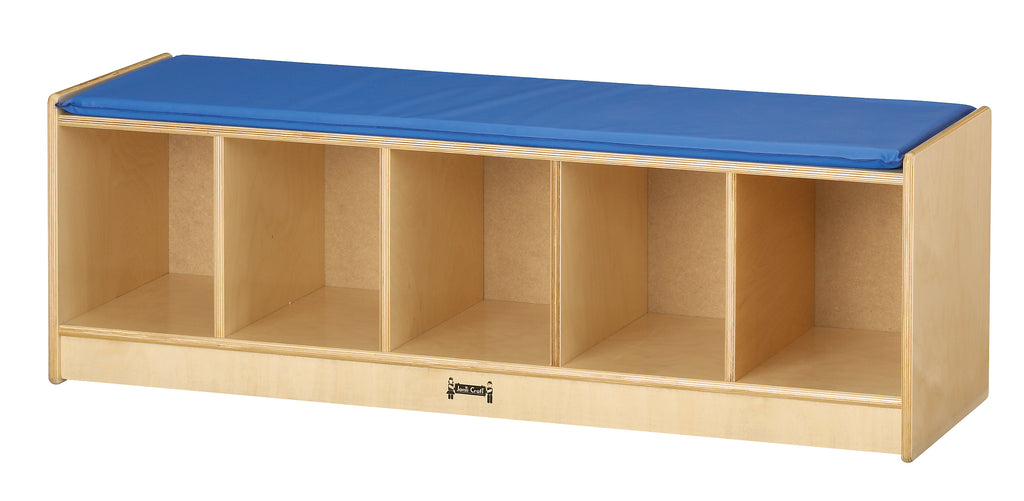 #1974 Jonti-Craft® Bench Locker - 5 Sections - Blue Cushion - Factory ...