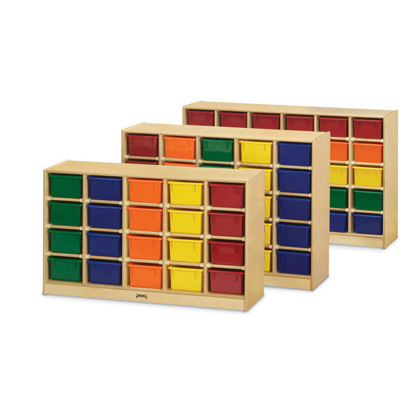 #267 Jonti-Craft 20 Tray Mobile Cubbie With Colored Trays - Factory Select