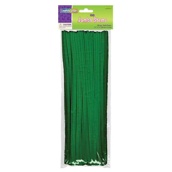 #56258 JUMBO STEMS DARK GREEN 100 PIECES - Factory Select