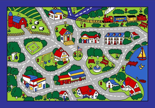 #31996 Grey Street Map Carpet 39" x 58" - Factory Select